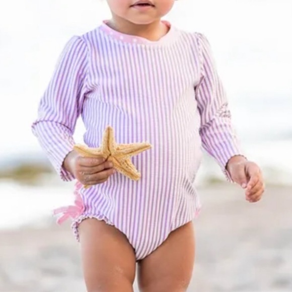 Ruffle Butts | Swim | Ruffle Butts Lilac Seersucker One Piece Rash Guard 62m | Poshmark